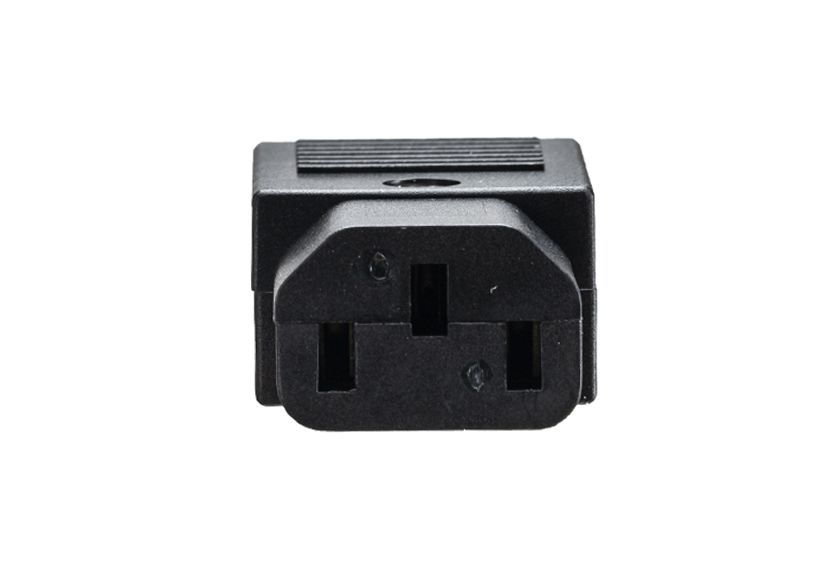 Straight Female IEC Connector PX0587 Series Black Screw Terminals EN60 ...