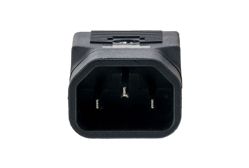 Straight Male IEC Connector PX0686 Series Black Screw Terminals EN60 ...
